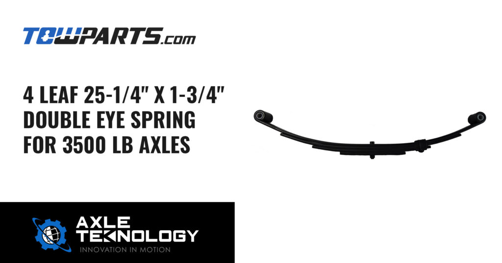 4 Leaf 25-1/4" X 1-3/4" Double Eye Spring For 3500 Lb Axles